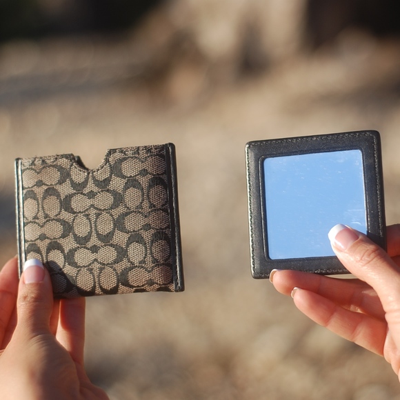 Coach | Accessories | Authentic Coach Signature Mirror Case | Poshmark